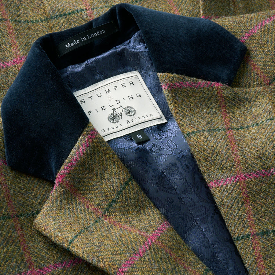 Colville Check Tweed Jacket - Olive and Navy – Stumper & Fielding